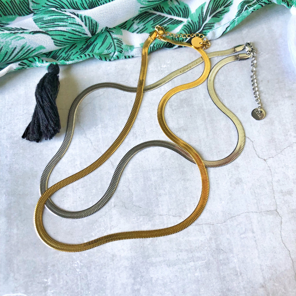 Thick Snake Chain - Gold | Ruby Red Designs